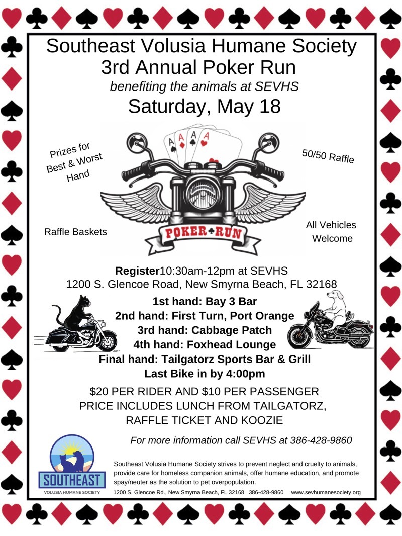 Poker Run Southeast Volusia Humane Society